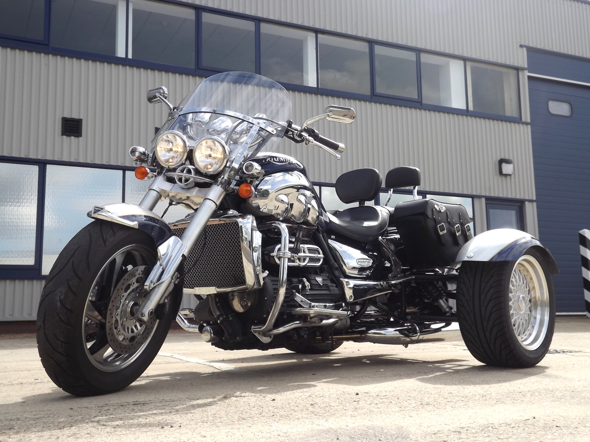 Casarva Rocket 111 Classic trike with reverse gearbox raked forks